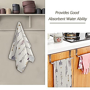 Premium Polyester Cotton Hand Towels Boho Arrows and Feathers, Highly Absorbent,Set of 2, 28.3 x 14.4in(227rh0a)