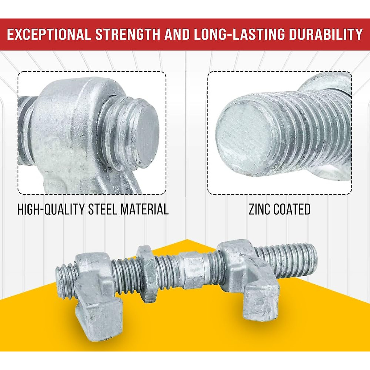 Mytee Products (4 Pack) SEA RAIL Shipping Container Bridge Fittings Clamp- 260 mm Clamp