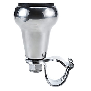 Amarine Made Aisi 316 Stainless Steel Marine Sport Boat Steering Wheel Knob with Plastic Cap, Maneuvering Knob - L