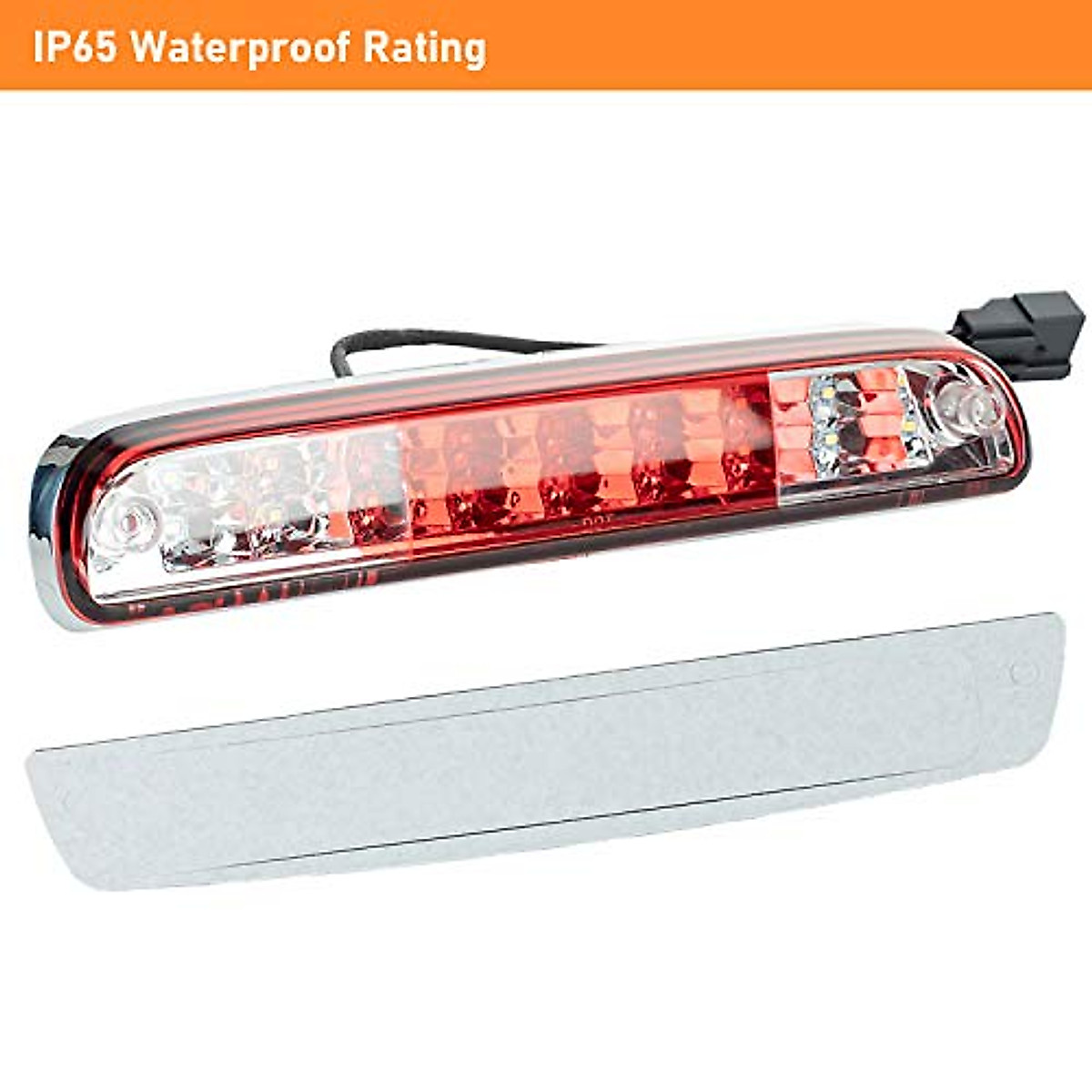 LED Third 3rd Brake Light Replacement for Ford F250 F350 F450 F550 Super Duty/Explorer/Ranger/Mazda B 1999 2000 2001 2002 2003 2004 2005 2006 2007 2008 2009 2010 2011 2012 2013 2014 2015 2016, Red