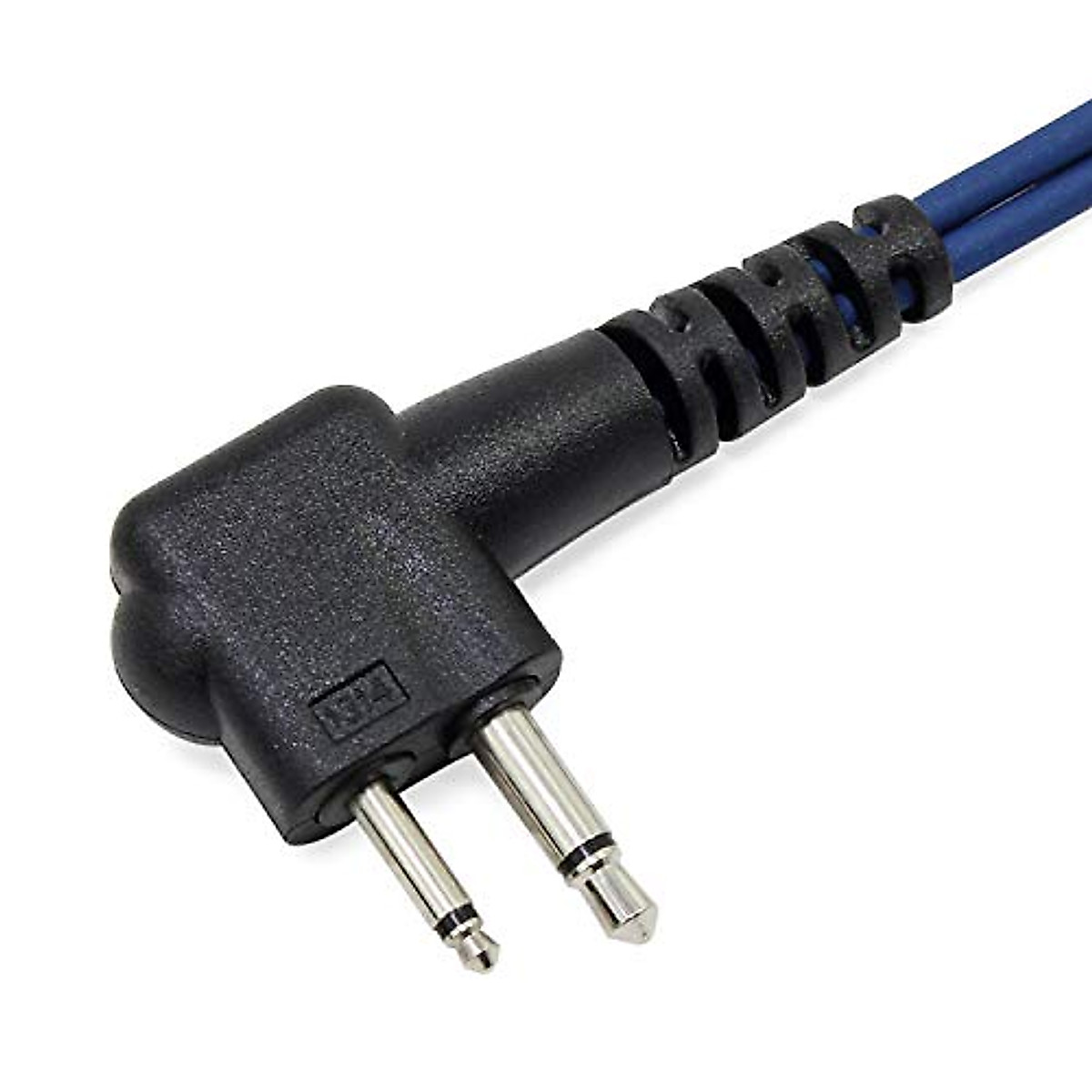 abcGoodefg 2 Pin Walkie Talkie Earpiece Headset PTT Mic for Motorola 2 Way Radio CP200 CP185 CP200D GP300 CLS1110 CLS1410 (Acoustic Tube Earpiece with Blue Line)