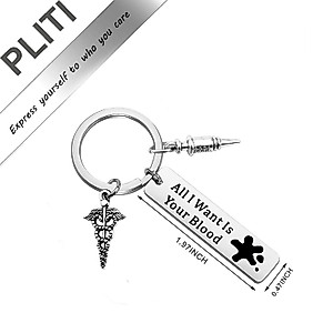 PLITI Phlebotomist Gift Phlebotomy Technician Gifts Nurse Graduation Gift Lab Tech Gift for Nurse Doctor All I Want Is Your Blood Funny Phlebotomist Gifts (Want Your Blood)