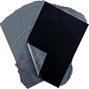 Hotop 100 Sheets Carbon Transfer Paper, Black Tracing Paper for Wood, Paper, Canvas and Other Art Surfaces (9 x 13 Inch)