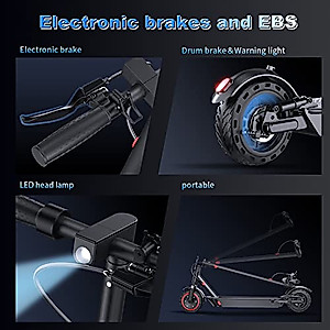 Aovowheel ES7 Electric Scooter - Upgrade Dual Suspension, Up to 20 Miles Long-Range, 19 Mph Top Speed, Portable Folding Commuting Scooter for Adults, Double Braking System and App