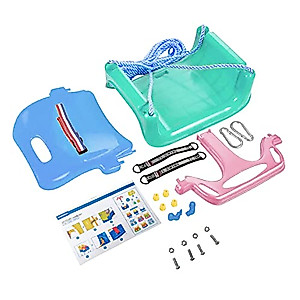 nets Tribe Toddler Swing, 3-in-1 Baby Swing Seat, Anti-Flip Snug & Secure Detachable Kids Swing Set, Infants to Teens Swing Seat for Playground Indoor Outdoor. (Macaron Green)