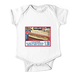 Costco Hotdog $150 Baby Onesie Infant Outfit Bodysuits One-Piece, Multicolored, 24 Months