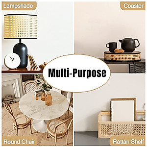 Sukh Cane Webbing Roll Rattan - 3.3 Feet Caning Material for Chairs 13" Width Cane Webbing Woven Mesh Cane Rattan Webbing Natural Cane Webbing Sheet for Chairs,Cabinet