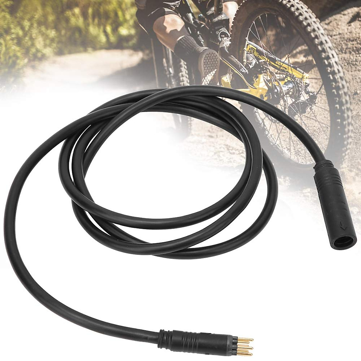 MAGT E-Bike Motor Extension Cable, 9 Pin Waterproof Wheel Motor Extension Cable Female to Male Electric Bike Wire for E-Bike (1.5x600mm)