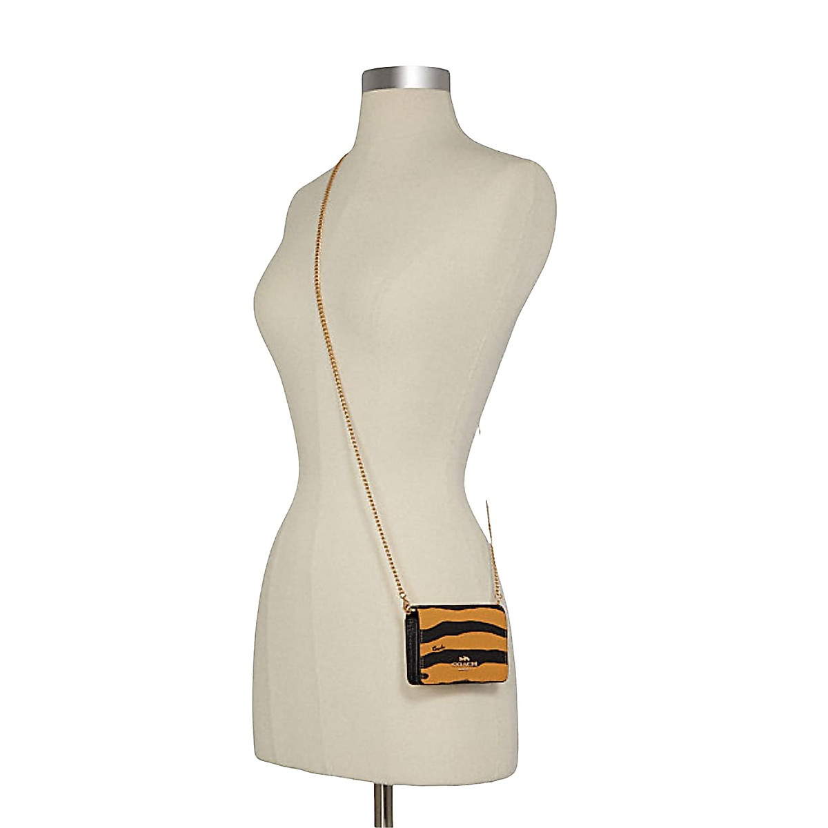 Mini Wallet On A Chain With Tiger Print