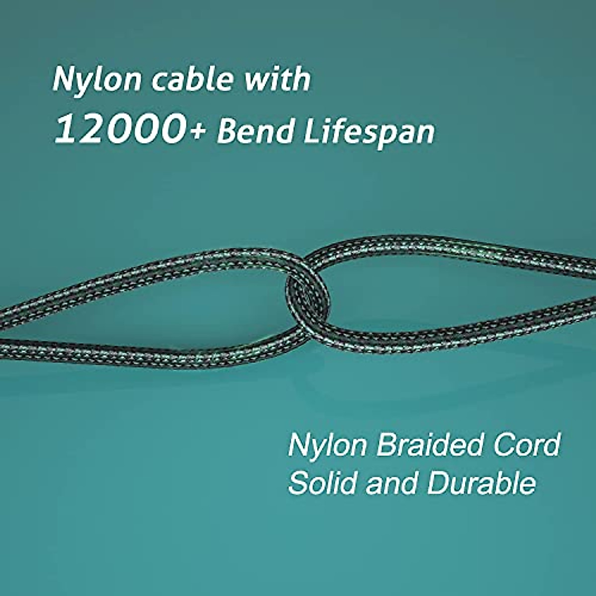 Ailun USB C Cable Right Angle 90 Degree Elbow USB A to C 60W PD Fast Charge Nylon Braided 3Pack [3ft+6ft+6ft] for Galaxy S22/S22+/S22 Ultra, S21 5G, S20 S10 iPad Pro MacBook Switch