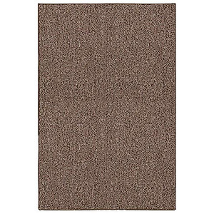 Ambiant Broadway Collection Solid Color Indoor Outdoor Area Rugs Brown - 4' x 6'
