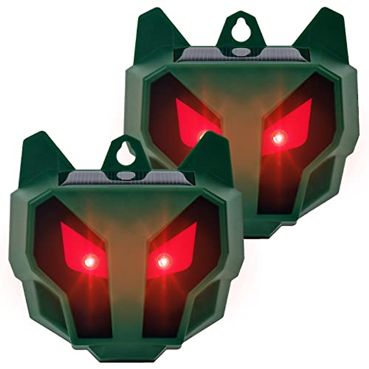 Solar Animal Repellent, Animal Repeller to Keep Skunk, Deer, Raccoon, Coyote, Fox Away from Garden Yard Farm Chicken Coop, 2Pack Deer Repellent Devices