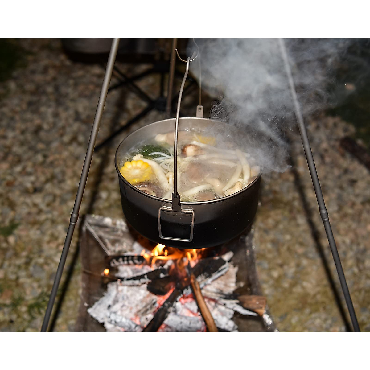 Boundless Voyage Titanium Food Steamer Pan Stock Pot Soup Pot Outdoor Hanging Pot Portable Travel Household Kitchenware Cooking Kit Hot Pot for Camping Picninc (Ti2112C-4.5L stockpot ONLY)