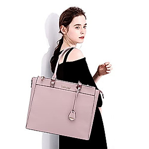 17 Inch Tote Bag for Women Work Ladies Briefcase Roomy Teacher Laptop/ Computer Bag with Multi-Pockets,Birthday Valentine's Mother's Day Graduation Gifts for Her