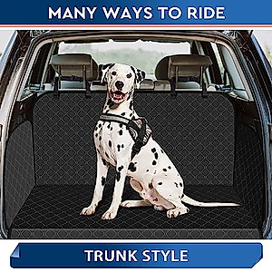 WoofKnows Dog Car Seat Cover Durable Dog Seat Cover for Back Seat Scratch Prevention Dog Hammock Protects Against Dirt Dog Seat Covers for Cars Fits for Small SUVs and Trucks 54"x 58", Black