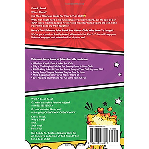 Hilarious Jokes For 6 Year Old Kids: An Awesome LOL Gag Book For Young Boys and Girls Filled With Tons of Tongue Twisters, Rib Ticklers, Side Splitters, and Knock Knocks