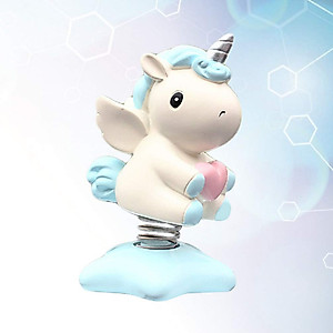 Amosfun Unicorn Dashboard Bobble 10.5x6x5 cm Shaking Head Dancing Unicorn Figurine Car Board Decorations Unicorn Party Favors Gifts