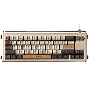 Shurikey 65% Gaming Keyboard, White LED Backlit, Wireless Wired Mechanical Keyboard(Varmilo EC V2 Ivy Switch) for Windows Mac OS Android - Hanzo 002