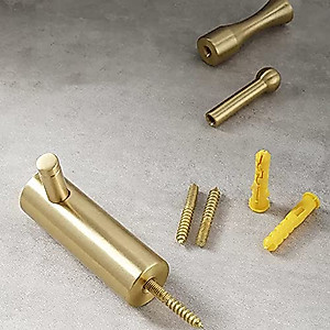 Coat Hook 8 Pack Gold Towel Hook Retro Brushed Brass Wall Robe Hangers with Screws for Bathroom, Bedroom and Kitchen Hanging Coat, Hat, Scarf, Robe & Bag ( Color : B )