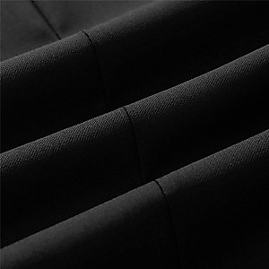 Mens Solid Slim Fit Blazer Jacket Two Button Notched Lapel Business Suit Classic Business Daily Party Sport Coat (Black,6X-Large)