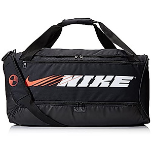 NIKE BRASILIA TRAINING/GYM/TRAVEL MEDIUM SPORT DUFFEL BAG BLACK/WHITE/RED CU9477 010