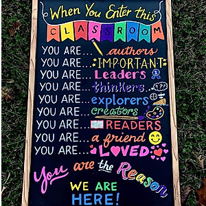 Crafty Croc Liquid Chalk Markers, 10 Pack of Neon Chalk Pens, for Nonporous Chalkboards, Bistro Boards, Glass and Windows