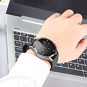 HOAIYO Smart Watches for Men Women (Call Receive/Dial), AMOLED Smartwatch with Heart Rate SpO2 Sleep Calories Counter, Waterproof Fitness Watch for Android iOS Phones (23Black, 1.5")