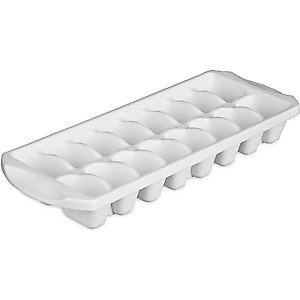 Sterilite Stacking Ice Cube Tray, Save Space and Stack Trays in Freezer - White, 12-Pack