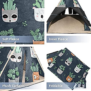 enheng Small Pet Hideout House Plants in Animal Pots Hamster House Guinea Pig Playhouse for Dwarf Rabbits Hedgehogs Chinchillas