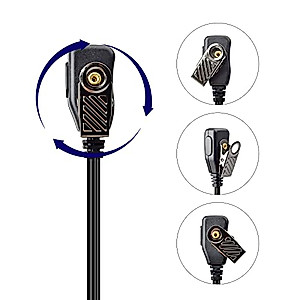 UAYESOK 2.5mm Radio Earpiece with Mic PTT, 1 pin G Shape Headset for Motorola Talkabout Walkie Talkie T200 T200TP T260 T402 T460 T465 T600 T800 T6500 MR350R MS350R(2 Pack)
