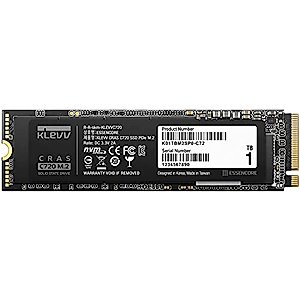 KLEVV SSD 1TB CRAS C720 M.2 NVMe PCIe3x4 3D TLC NAND 5 Year Manufacturer Warranty K01TBM2SP0-C72EC