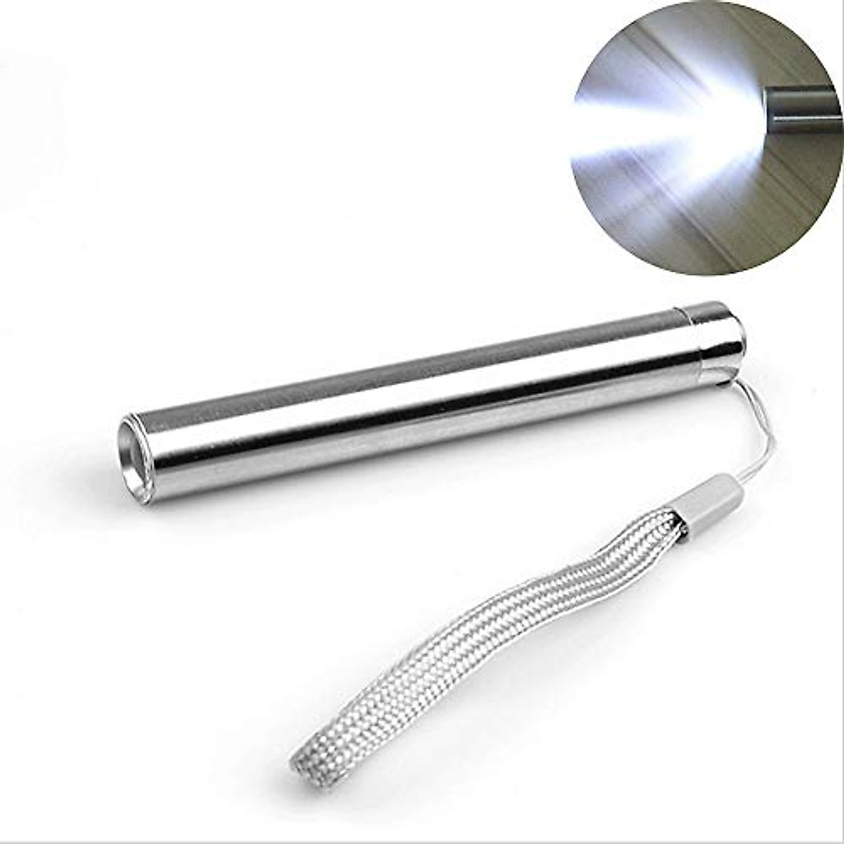 Mini LED Stainless Flashlights Waterproof Lanterna Mini Aluminum Led Waterproof Flashlight Small Torch for Hiking, Biking, Emergency