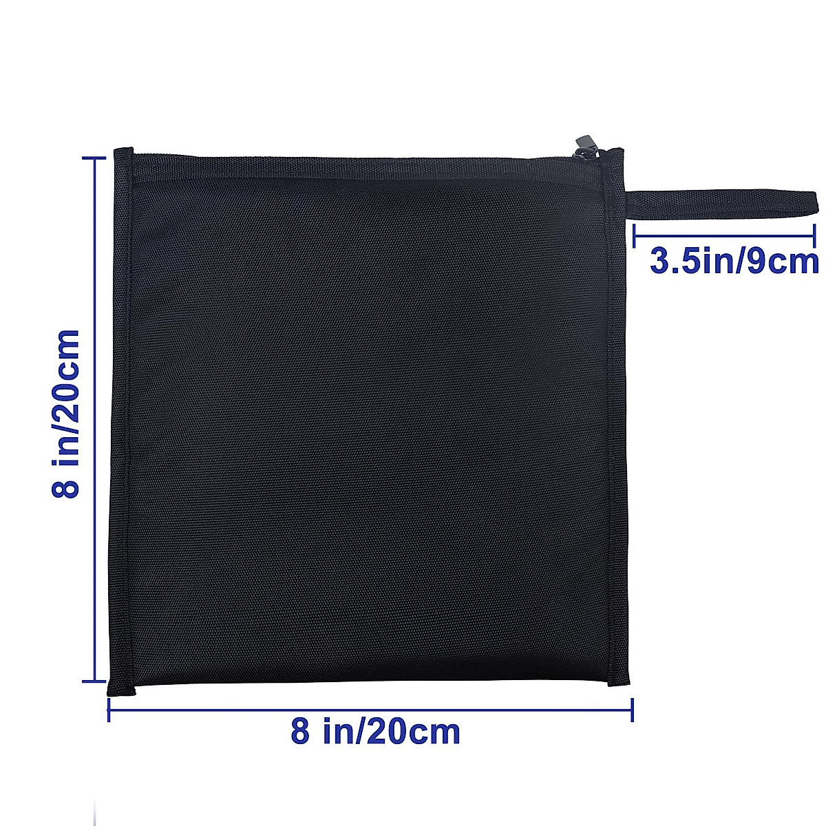 Moyad Reusable Sandwich Bags Set of 2, BPA Free Insulated Lunch Bags for Men Women, Compact Snacks Bags for Picnic, Travel, Office (Black)