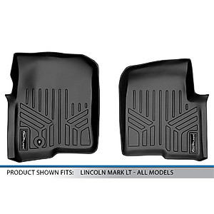 MAXLINER Custom Fit Floor Mats 1st Row Liner Set Black Compatible with 2004-2008 Ford F-150/2006-2008 Lincoln Mark LT - All Models