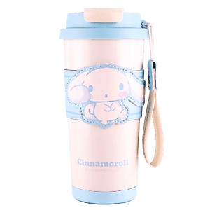 Many Rainbows Cinnamoroll Tumbler Coffee Cup with Cover & Carrying Loop 520ml
