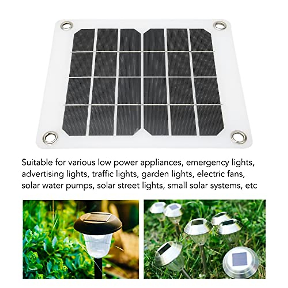 5V 20W Solar Panel Kit for Phone, Portable Solar Charge Panel with USB Output Port for Solar Chargers, Mini Generators, Power Banks, Suitable for Camping, Home
