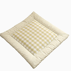 GEXUANCHEN Home Office Cotton Linen Cushion Dining Chair Cushion car Cushion, Non-Slip Fixed Square Cushion, Soft and Comfortable (15.7 * 15.7, Yellow)