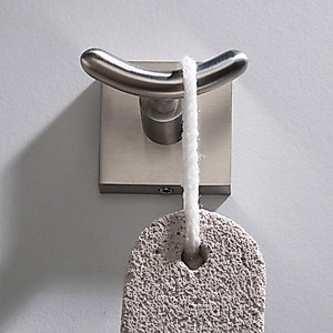 Kraus Ventus Bathroom Robe and Towel Double Hook, Brushed Nickel Finish, KEA-17702BN