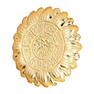 Decorative Tray Decor, Small Decorative Tray High Capacity Delicacy Offering Bowl Decorative Plate for Placing Fruit Worship Buddha(press 7 Inch Lace Heavy Fruit Plate)