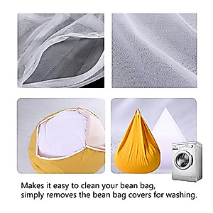 YYAOGAGNG Bean Bag Chair Inner Liner for Bean Bag Chair Cover, Stocking Inner Liner for Bean Bag Chair Cover No Filler, Bean Bag Stocking Net Inner for Filling Polystyrene Beads (L：95x120CM)