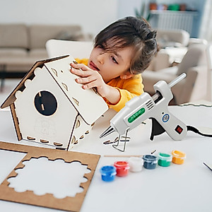 SHJADE Mini Hot Glue Gun with 30 Glue Sticks, Fast Heating Hot Melt Gun, 20W Glue Gun Kit, Lightweight Craft Gun for DIY, Home Repairs, Kids' School Projects, White