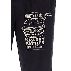 INTIMO Nickelodeon Men's Spongebob Squarepants The Krusty Krab Krabby Patties Since 1999 Loungewear Pajama Pants - Black, Small