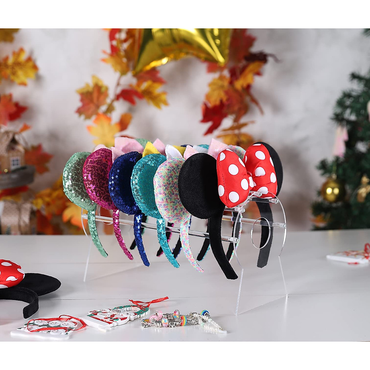 Pengup Heaband Holder Organizer,Acrylic Hair Band Ear Display Stand Jewelry Storage for Show Selling.