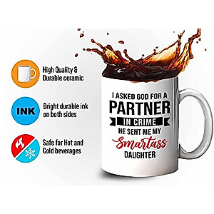 Bubble Hugs Mother's Day Coffee Mug 11oz White - Partner Smart Daughter - Funny Mama Women Step Mother Daughter Son From Father Lovely Wife Grandma Super Mom Family Birthday