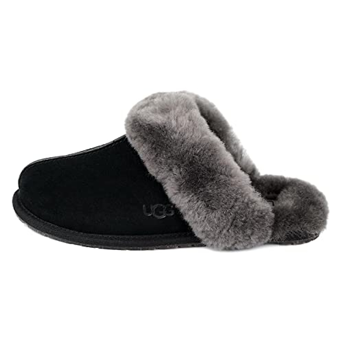 UGG Australia Women's Scuffette II Sheepskin Slipper Blk/Gry 9 Medium US