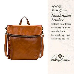 Patricia Nash | Luzille Leather Backpack for Women | Convertible Backpack Tote | Women's Purse Backpack, Tan