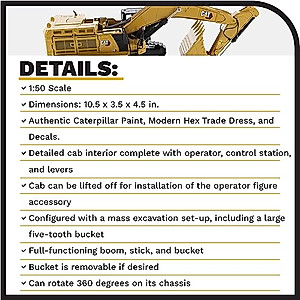 Diecast Masters 1:50 Caterpillar 395 Large Hydraulic Excavator - High Line Series 85959