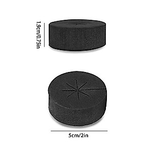 Lainrrew 36 Pcs 2" Garden Clone Collars, Cloning Collars Insert Fits 2" Net Pot Cups for Hydroponics Clone Machines (Black)