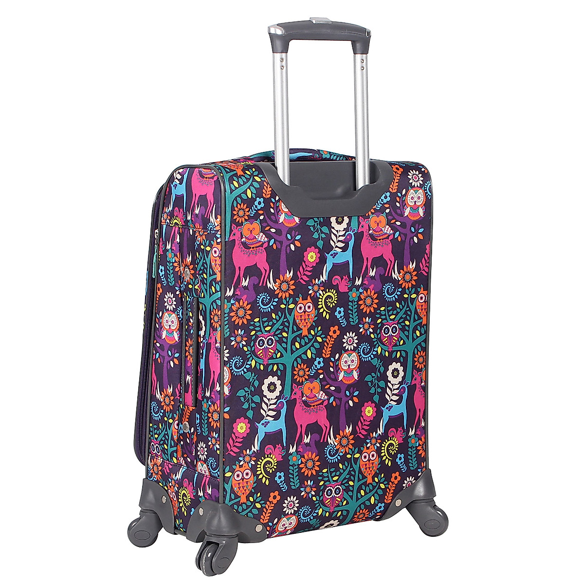 Lily Bloom Carry On Expandable Design Pattern Luggage With Spinner Wheels For Woman (20in, Wildwoods)