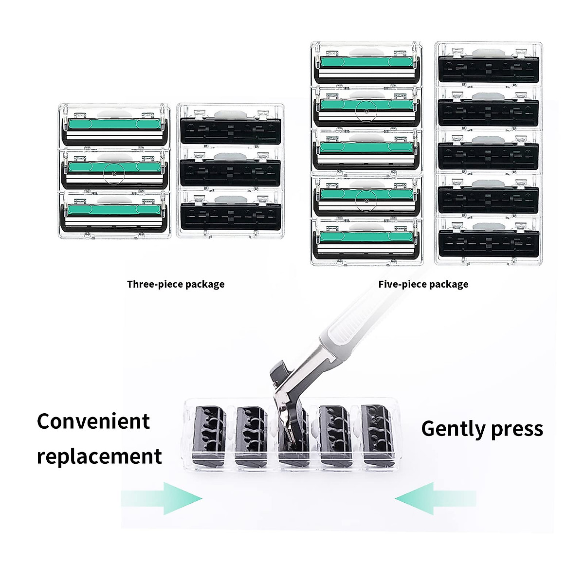 Mens Razor Blade Refills，Compatible with Atra razor handles.30 Count, Delivers a Clean, Close Shave